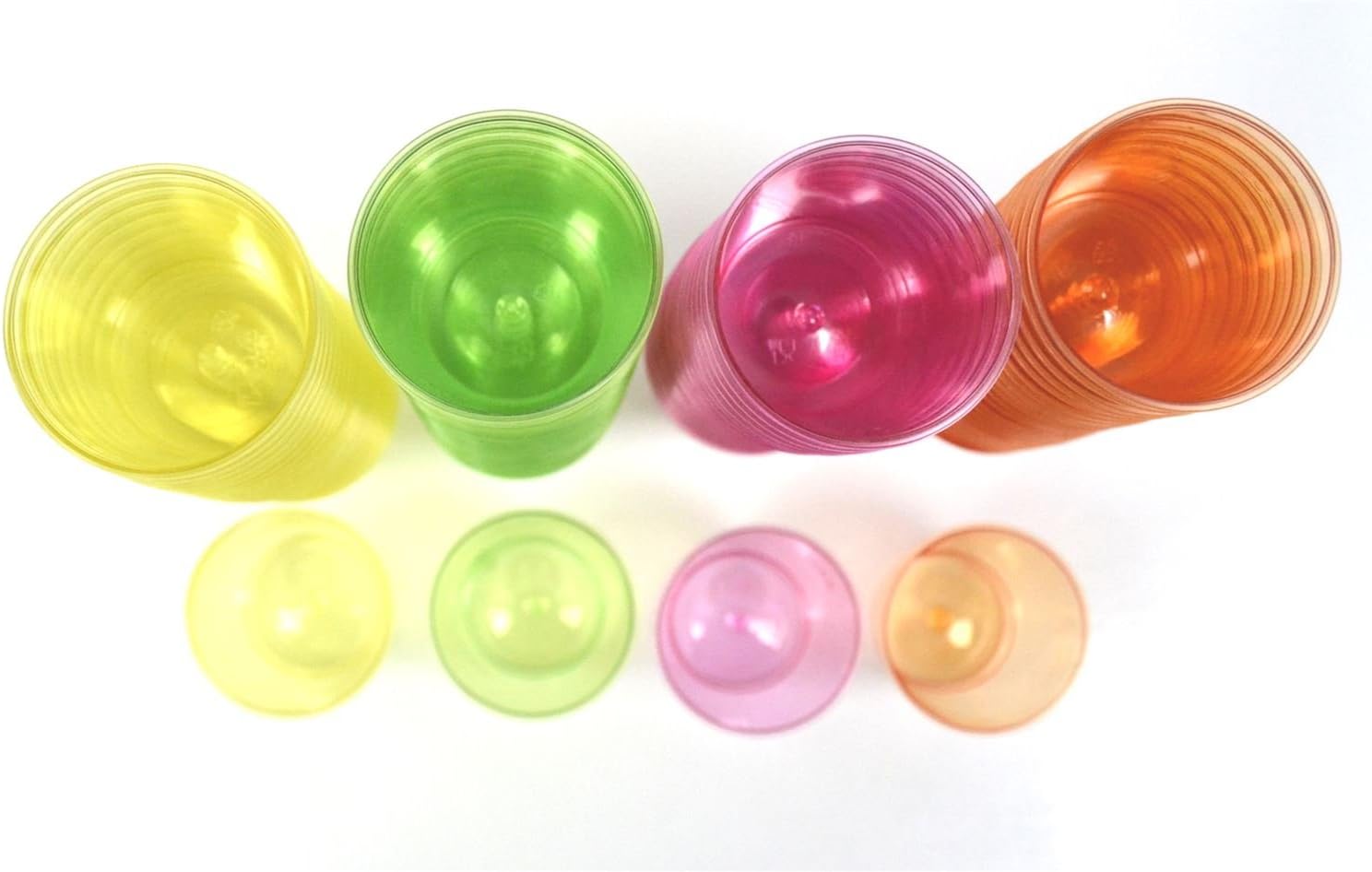 SHINE 72/100 Disposable plastic COLORED OR CLEAR Party Shot Glass ...