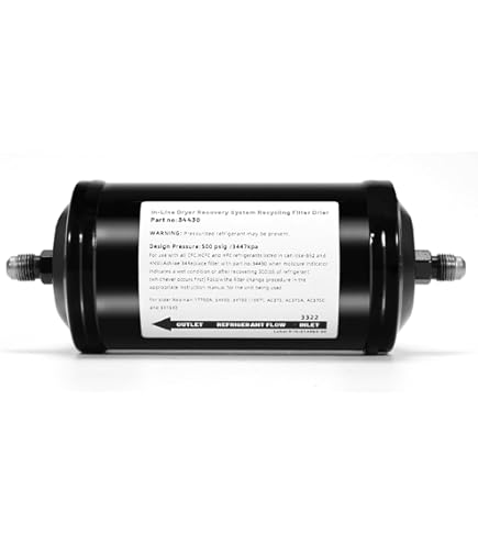 Recovery Filter Dryer HVAC System Filter Drier MUCO 34430 A/C Recycling ...
