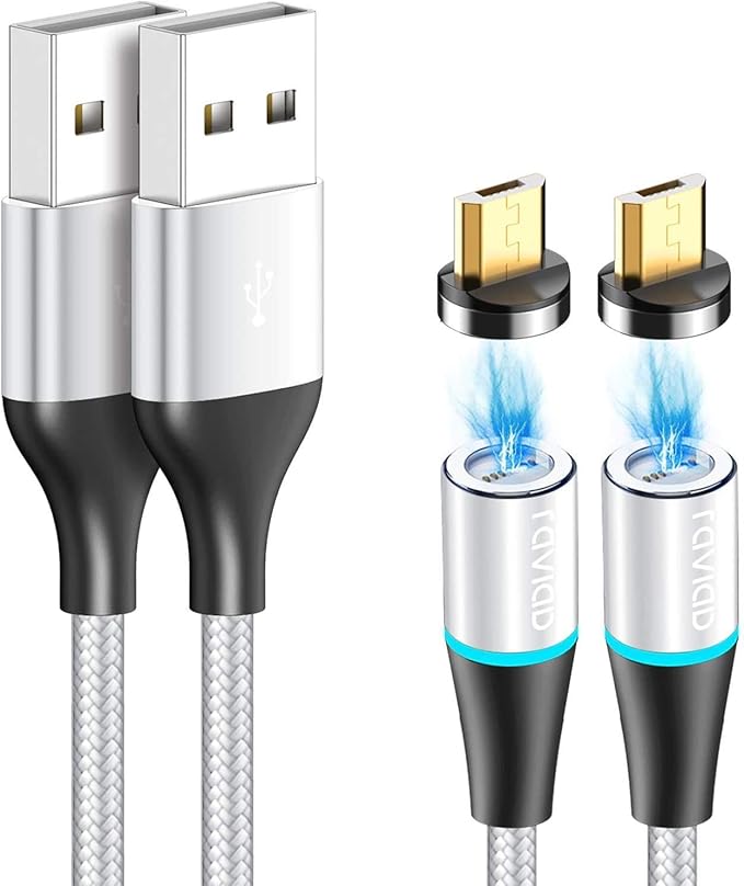 Magnetic Micro USB Cable, RAVIAD Nylon Braided Magnet: Amazon.co.uk ...
