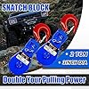 FITHOIST 2 Tons Snatch Block with Hook(2 Pack) 3" Sheave for 3/8" Inch ...