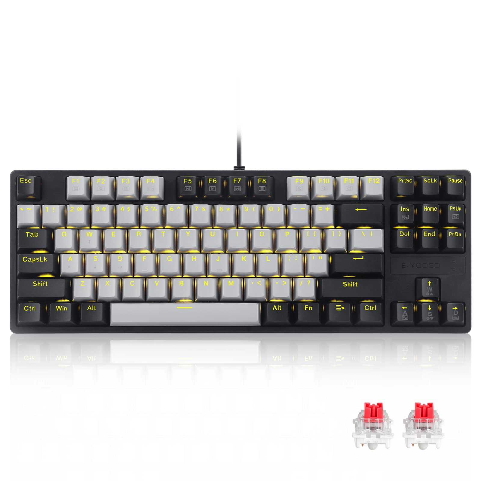 Creamy Keyboard With Number Pad HUO JI E-Yooso Creamy Mechanical ...