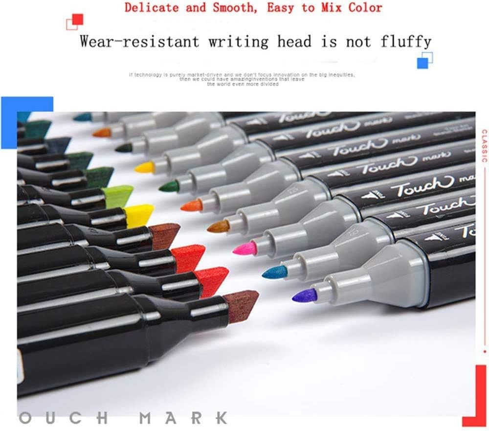 60 Touchmark Pens Dual Tip Alcohol Based Art Markers Perfect for Kids ...