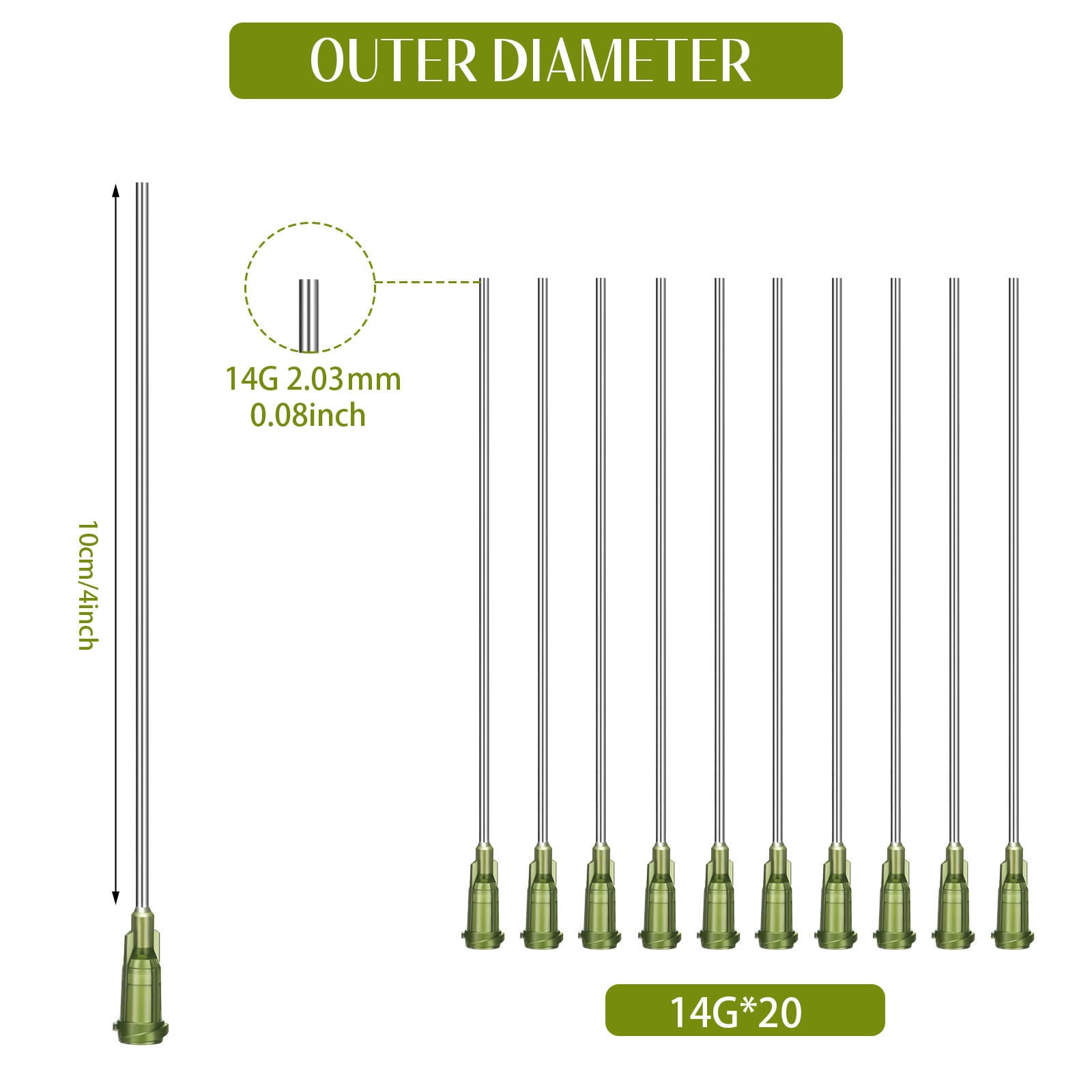 Mua 20 Pieces 4 Inch Blunt Tip Dispensing Needle with Luer Connector ...