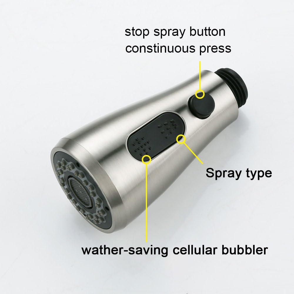 HOMELODY Spare or Replacement 2 Functions Pull Out Spout Head with Stop ...