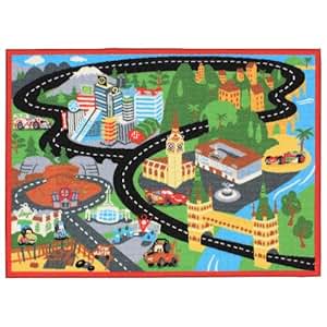 Amazon.com : Disney/Pixar Cars Racetrack Game Rug : Nursery Rugs : Baby
