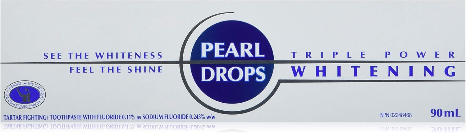 Pearl Drops Triple Power Whitening Toothpaste, 90ml: Amazon.ca: Beauty