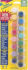 Amazon.com: Delta Creative Ceramcoat Paint Pot 16-Color Super Value Set ...