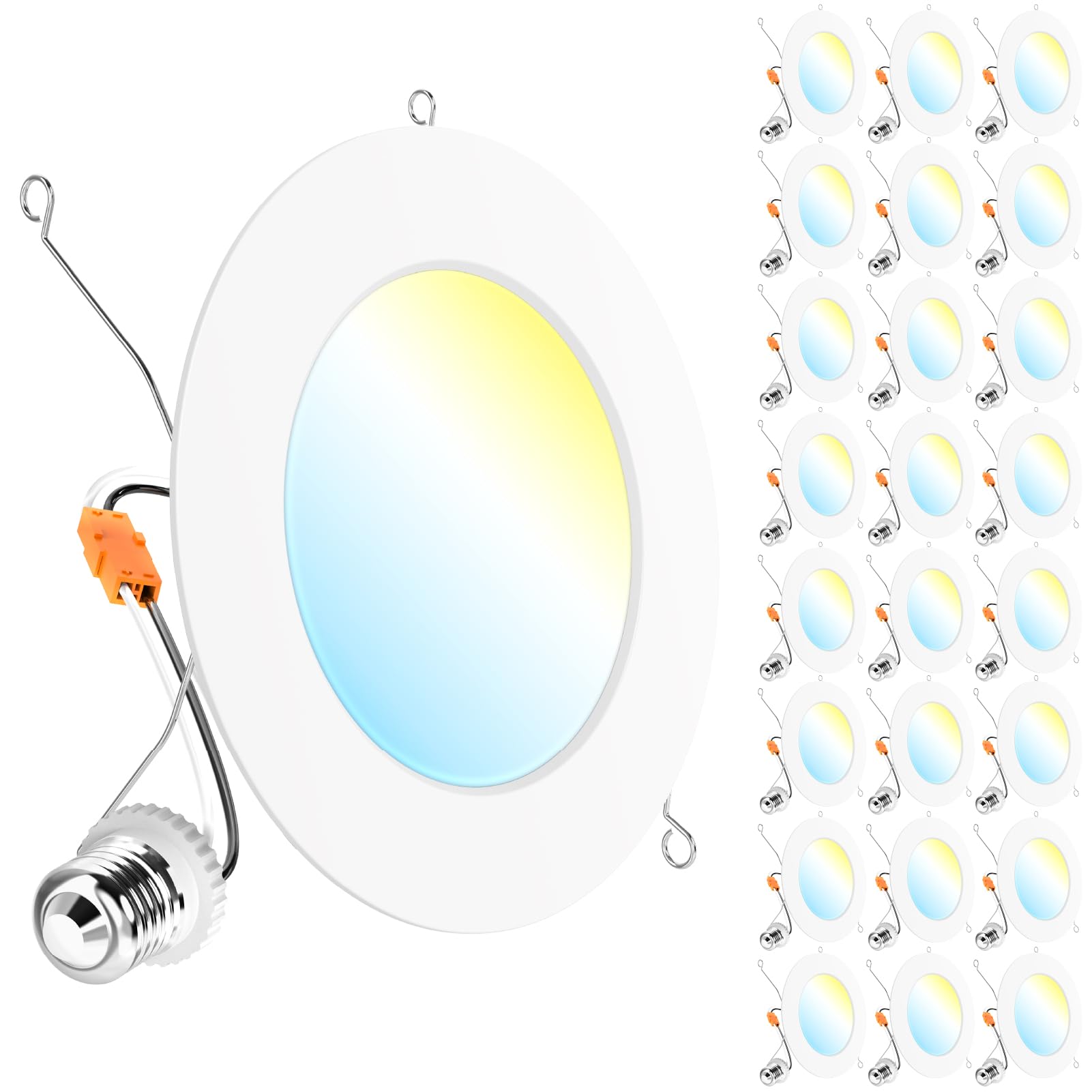 Sunco 24 Pack Retrofit LED Recessed Lighting 6 Inch, Can Lights for ...