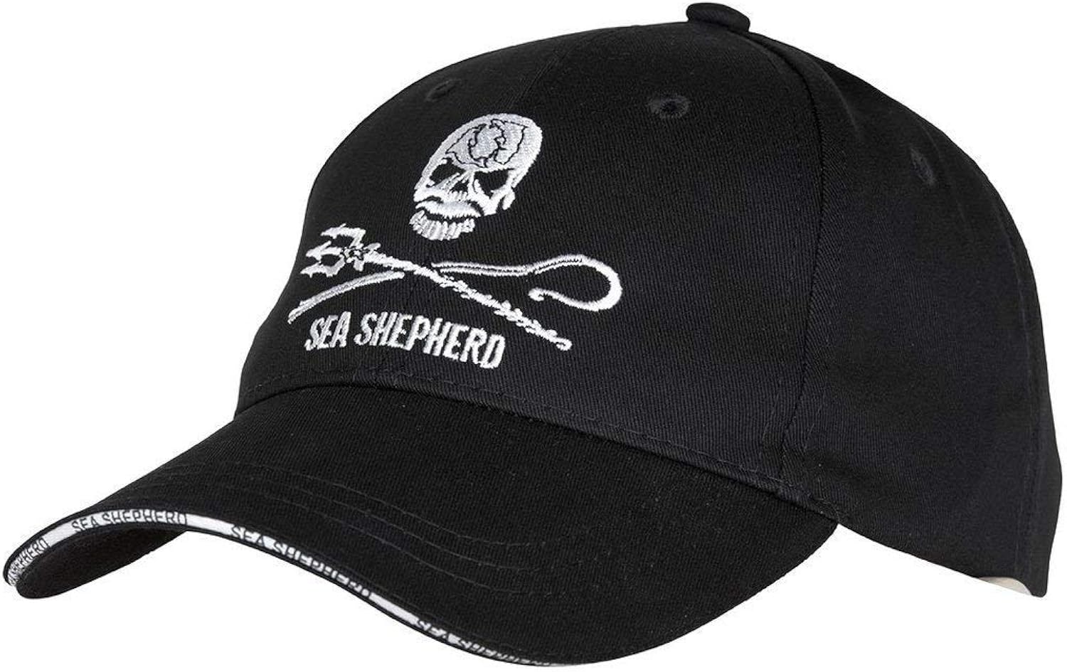 Amazon.com: Sea Shepherd Jolly Roger Baseball Cap Black: Clothing