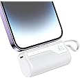Amazon.com: Mini Portable Charger 5000mAh, iPhone Power Bank Charging ...