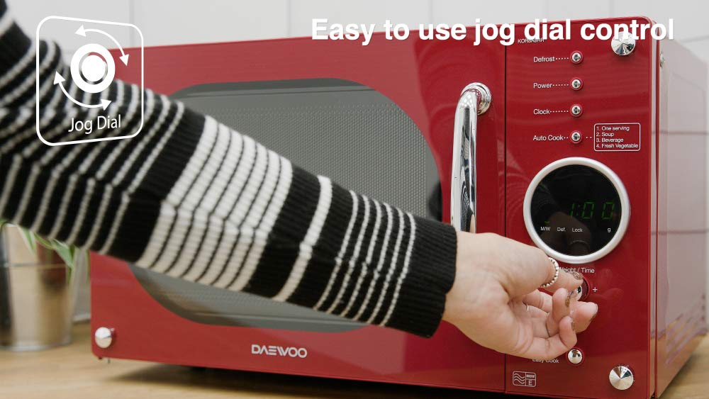 Solo Microwaves Cream 23 Litre 800 W Daewoo KOR8A9RCR Retro Design ...