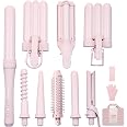 Amazon.com: Curling Iron Set 9-in-1, Hair Curler with 7 Curler Wands ...
