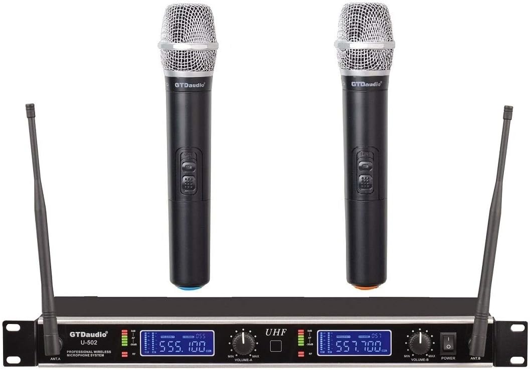 Amazon.com: GTD Audio U-502H UHF Wireless Microphone System with 2 ...