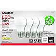 Satco 4.17 Inch 9.5W A19 LED Medium Base Replacement Lamp (Pack of 4)-3000 Color Temperature ...