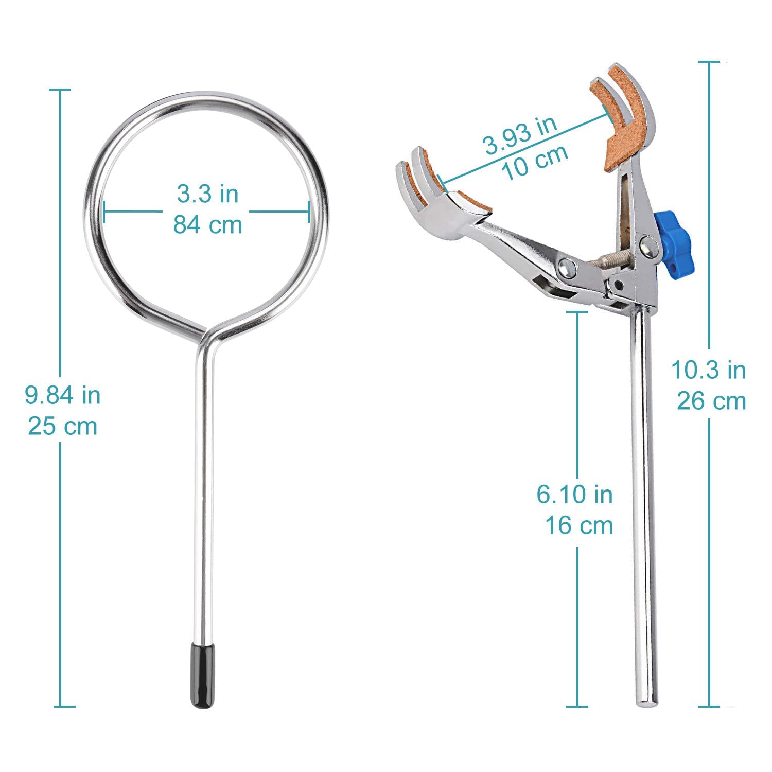 Conical Separatory Funnel (1000 Ml) Bundle With Steel Lab Stand Set (22 ...