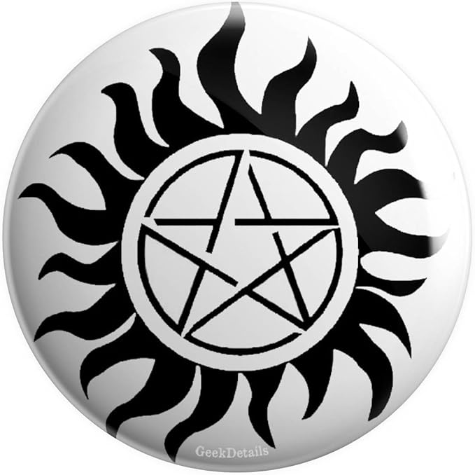 Amazon.com: Geek Details Supernatural Demon Protection Symbol Pinback ...