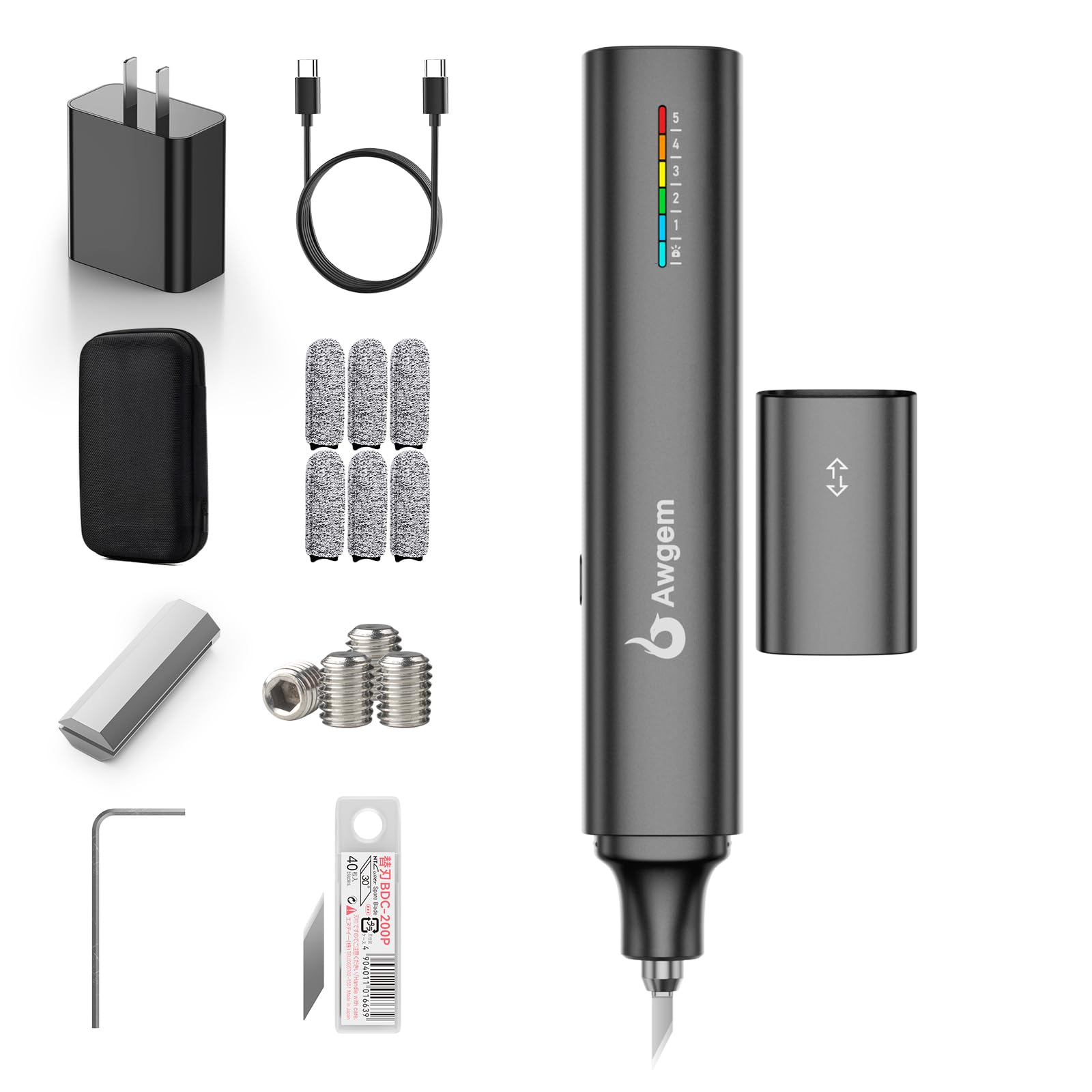 Ultrasonic Cutter Knife,40KHz Handheld Ultrasonic Knife Cutter 5 Level ...
