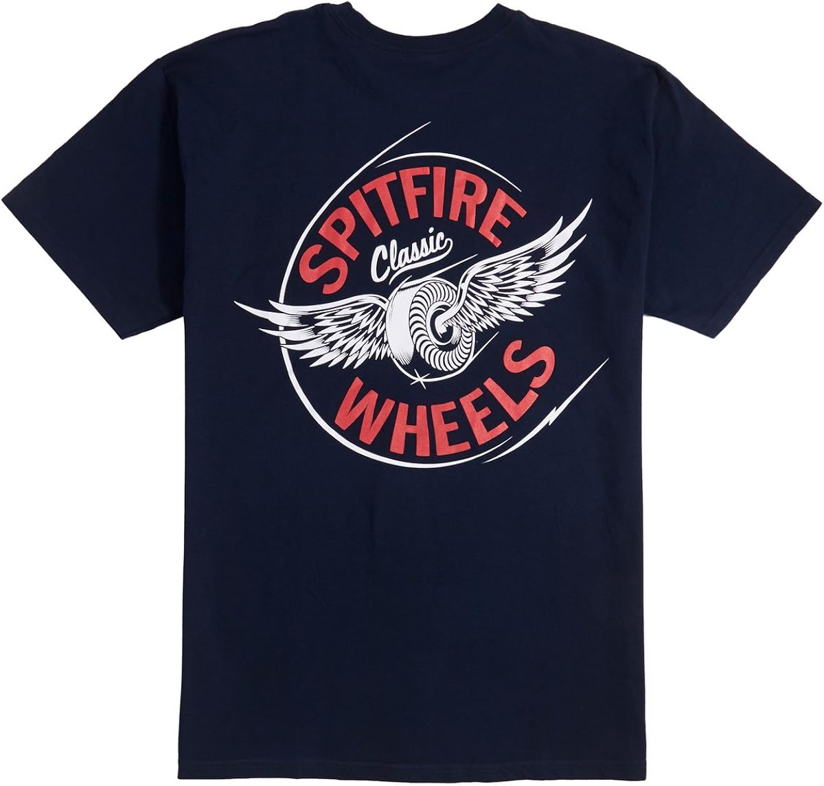Amazon.com: SplitFire Spitfire Flying Classic T-Shirt - Navy/Red/White ...