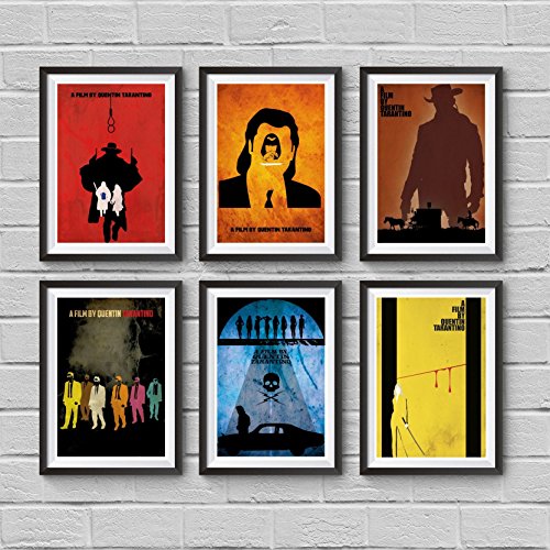 Quentin Tarantino Minimalist Poster Set 6 Movies The Hateful - Want It All