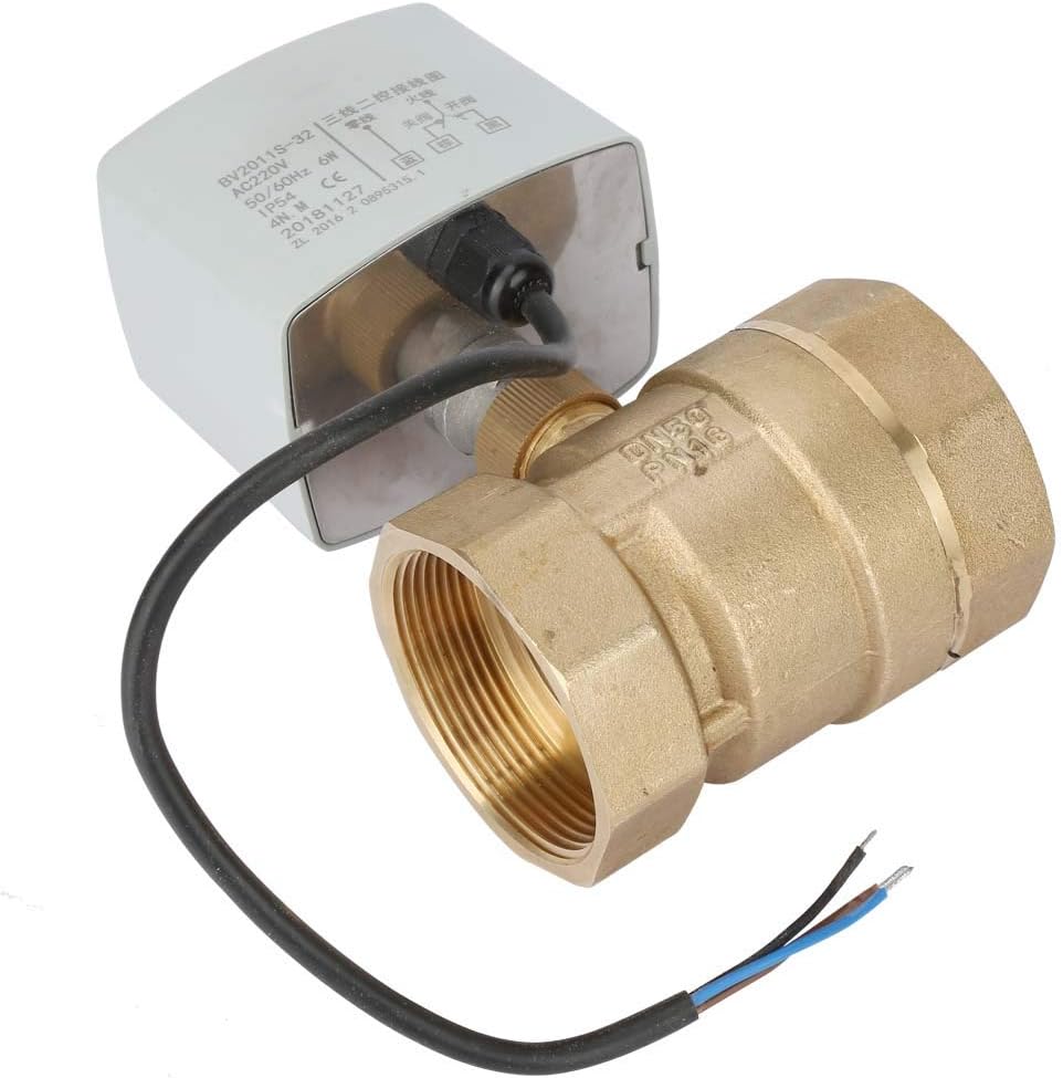 Motorized Ball Valve Removable Brass Motorized Valve 2-Way 3-Wire ...