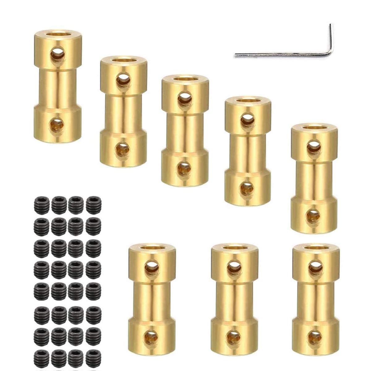 CHENKEE 8 pcs Wheel Coupling Coupler Golden Aircraft Boat Motor Brass ...