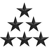 Amazon.com: JoyEvy 6" 6pieces Per Set Black Metal Barn Star Wall Decor ...