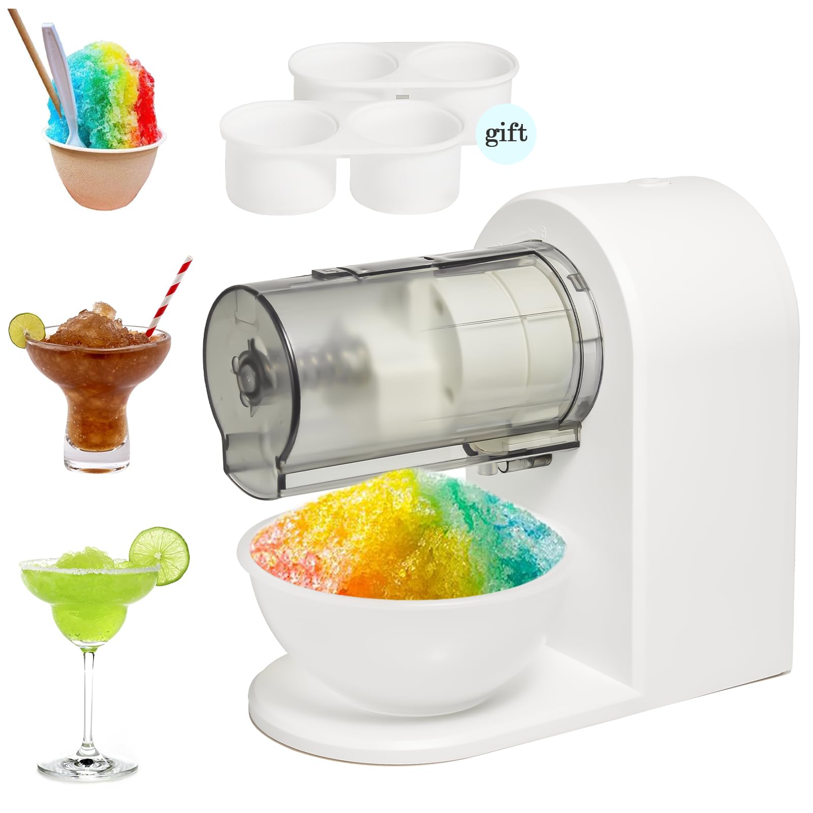 mokero Portable Shaved Ice Snow Cone Machine Slushie Machine Slushy ...