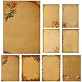 Amazon.com : Stationery Paper, 64 Pcs Retro Kraft Paper Stationery, 8 ...