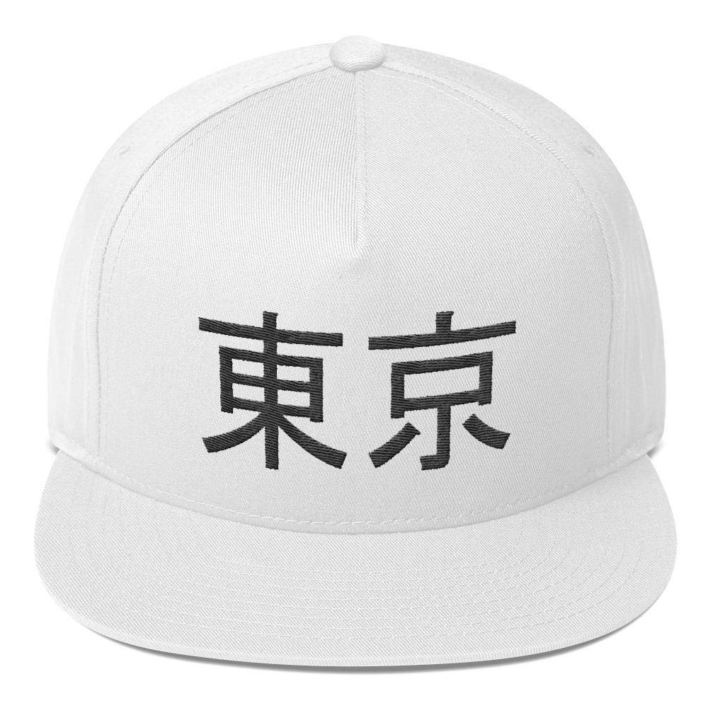 Tokyo Flat Bill Cap in Japanese Kanji Baseball Caps Men