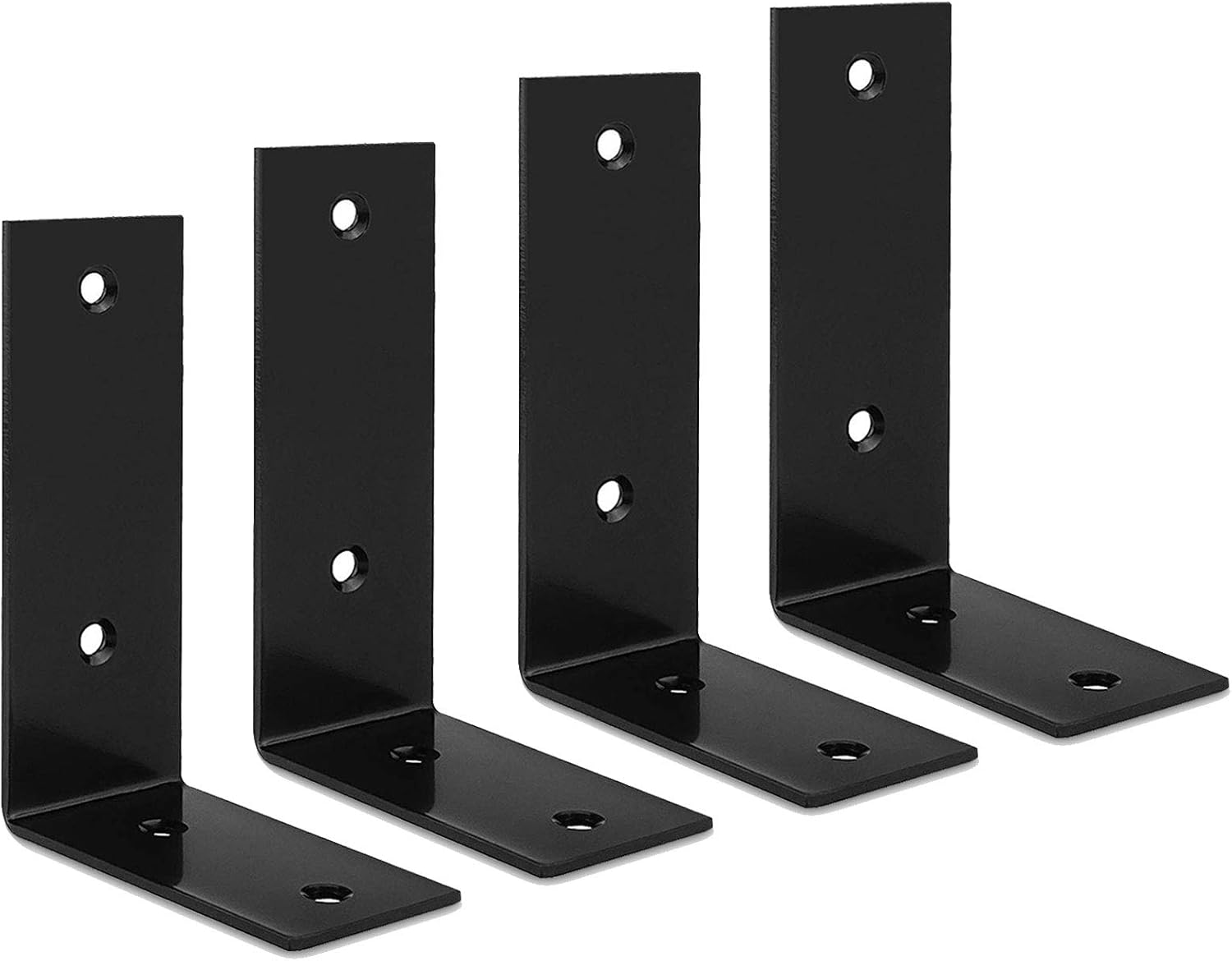 STARVAST 4 Pcs Heavy Duty Shelf Brackets, 125 x 85 x 45mm L Shape Right ...