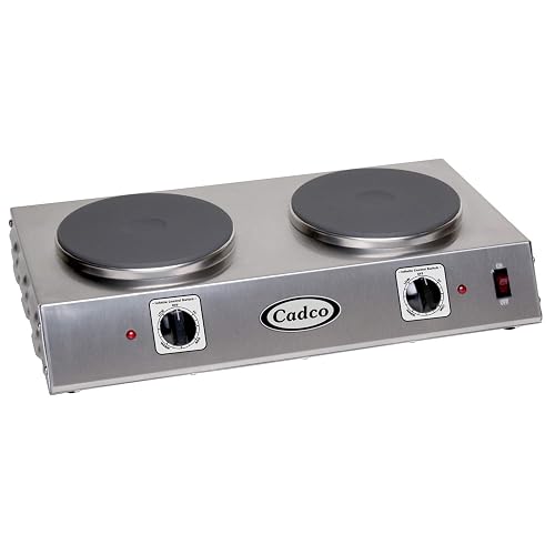 Cadco CDR-2C 21-1/4" Electric Portable Countertop Space Saver Hot Plate ...
