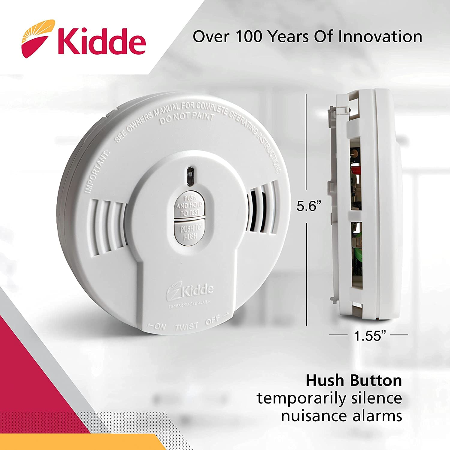 Mua Kidde Smoke Detector, 10-Year Battery, LED Indicators, Replacement ...