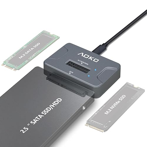 AOKO NVMe to USB 3.2(10Gbps) SSD Reader Docking Station – Portable M.2 ...