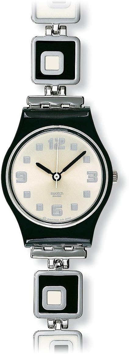 Swatch Ladies Chessboard Silver Dial Bracelet Watch: Swatch: Amazon.co ...
