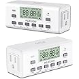 Amazon.com: [2 Pack] NEARPOW Digital Timer For Lamp With Dual Outlets, Programmable Timer In ...