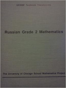 Russian Grade 2 Mathematics (UCSMP Textbook Translations, Russian Grade ...