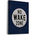 Amazon.com: No Wake Zone Wall Art Prints Artwork Decor for Lake Themed ...