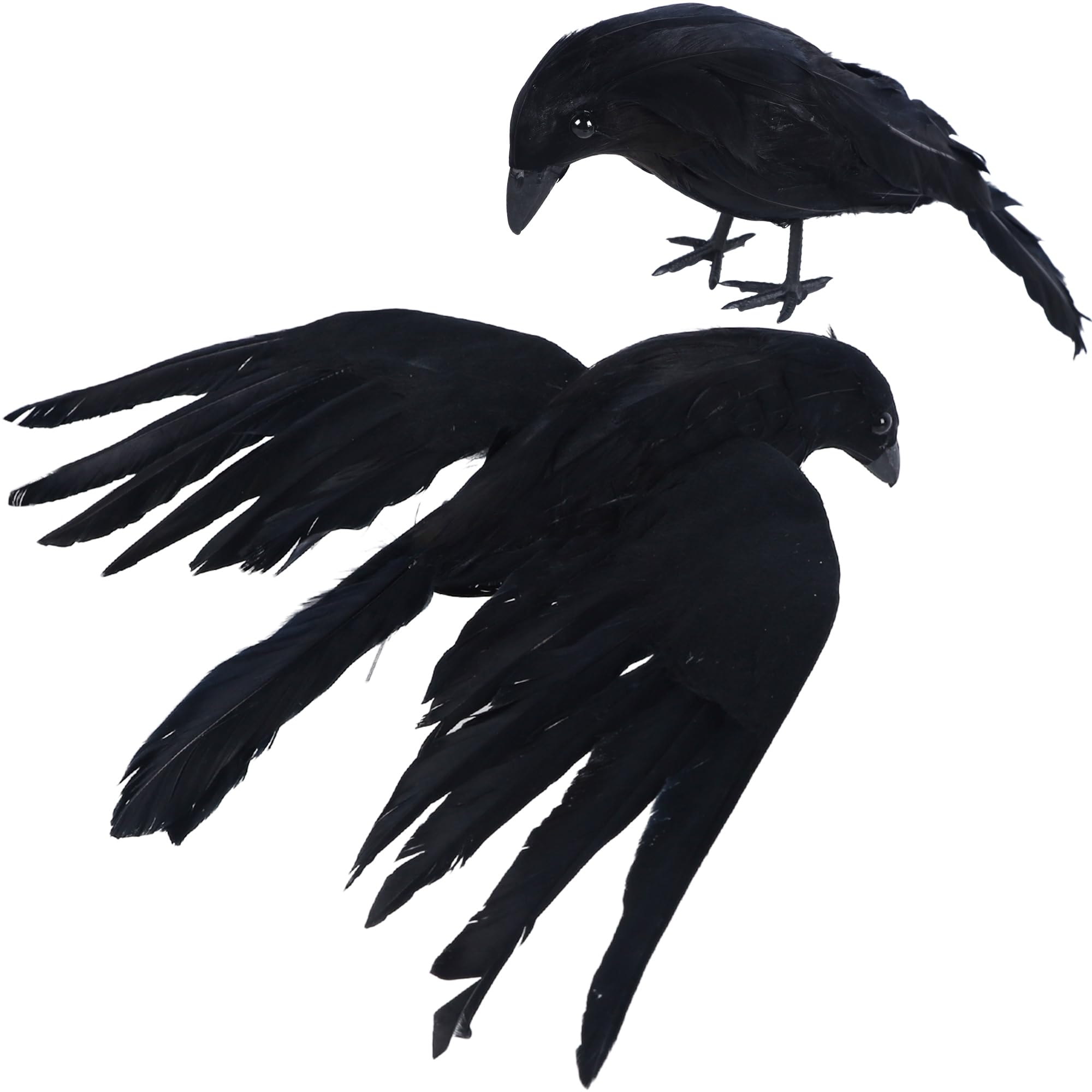 YOFIT 6 Pack Crows Halloween Decorations, Raven Halloween Decor ...
