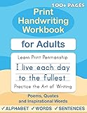 Cursive handwriting workbook for Adults: Learn to write in Cursive ...