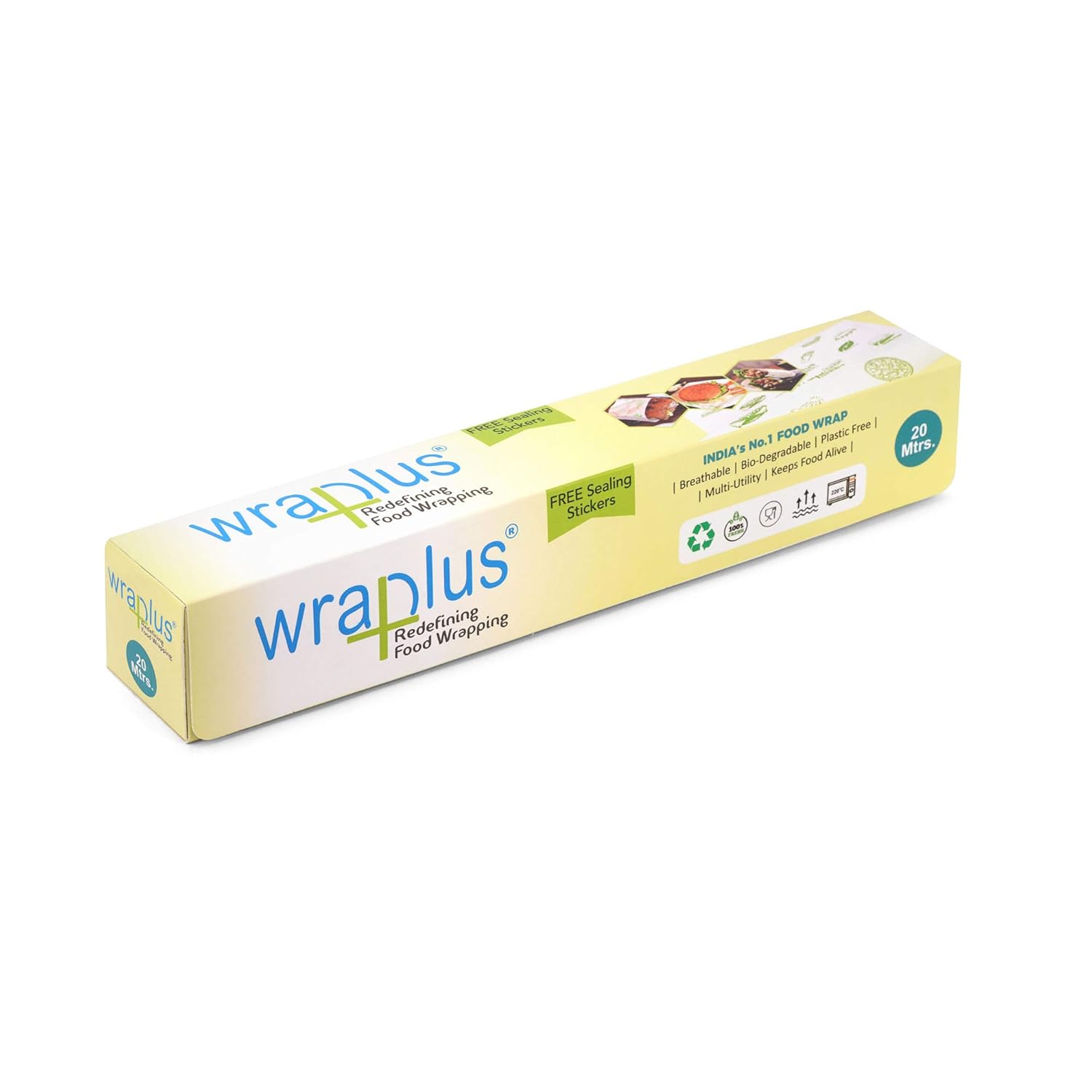 Wraplus Multipurpose Food Wrapping Paper (20M, Green and White) - Pack of 1: Amazon.in: Health ...