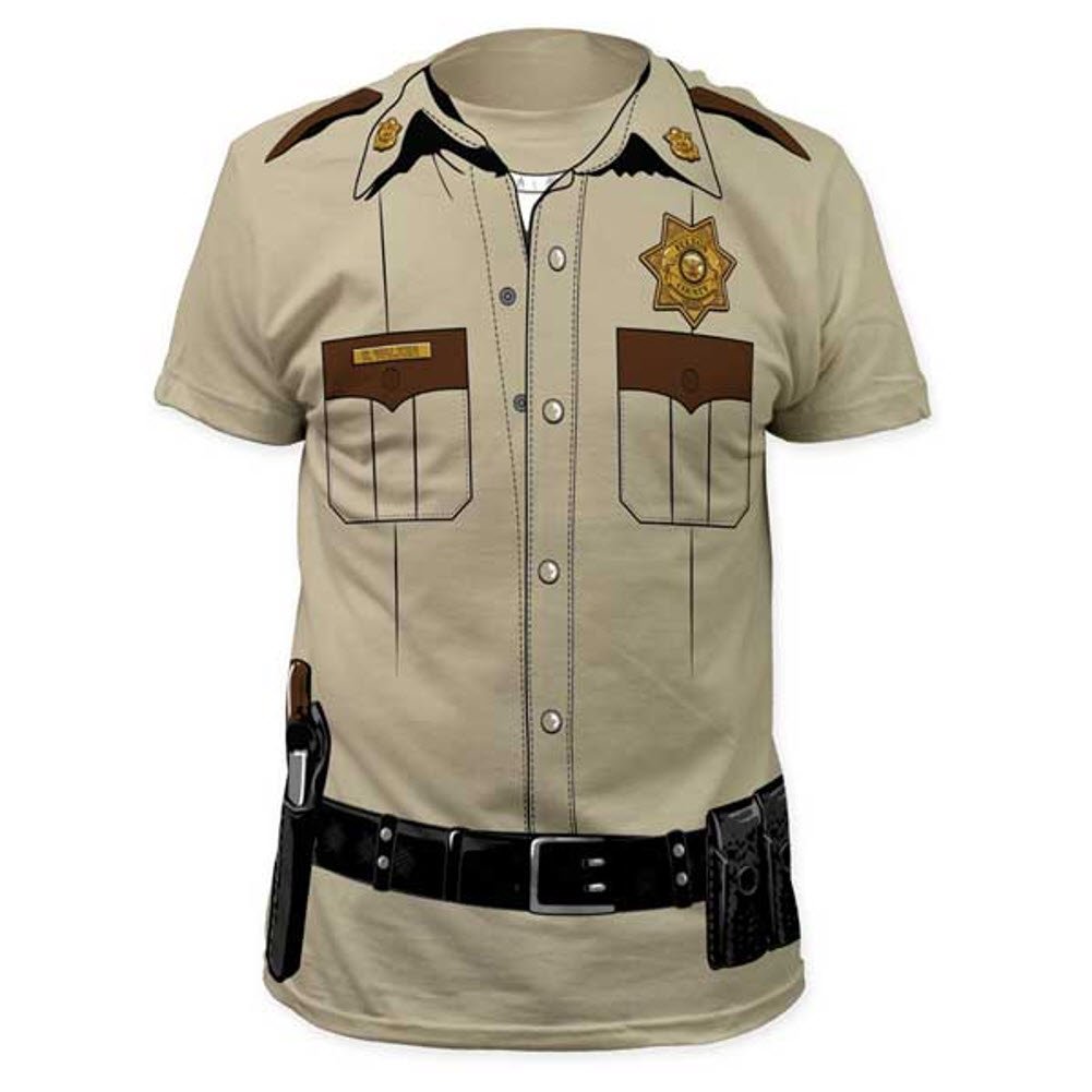 Sheriff T-Shirt Costume-Mens Medium: Amazon.co.uk: Sports & Outdoors