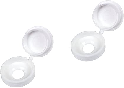 Amazon.com: 100 x Snap-On White Plastic Screw Caps/Cups & Covers for No ...