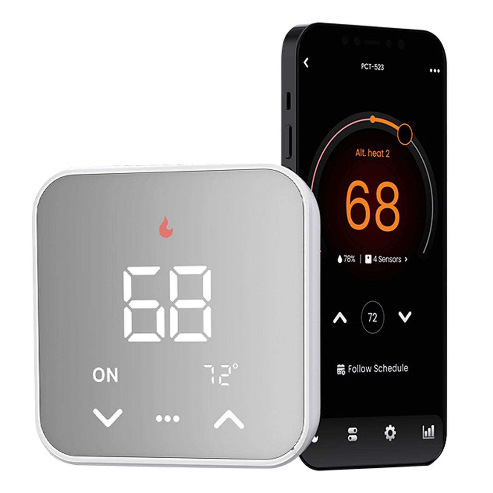 Smart Thermostat for House, WiFi Programmable Thermostat Compatible ...