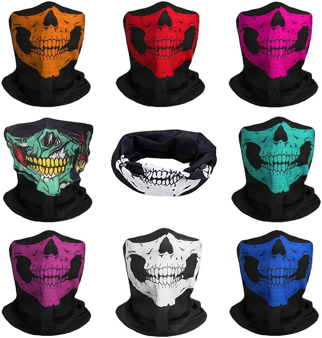 Amazon.fr : JAHEMU Masque de tête de mort Crâne Squelette Masque Moto ...