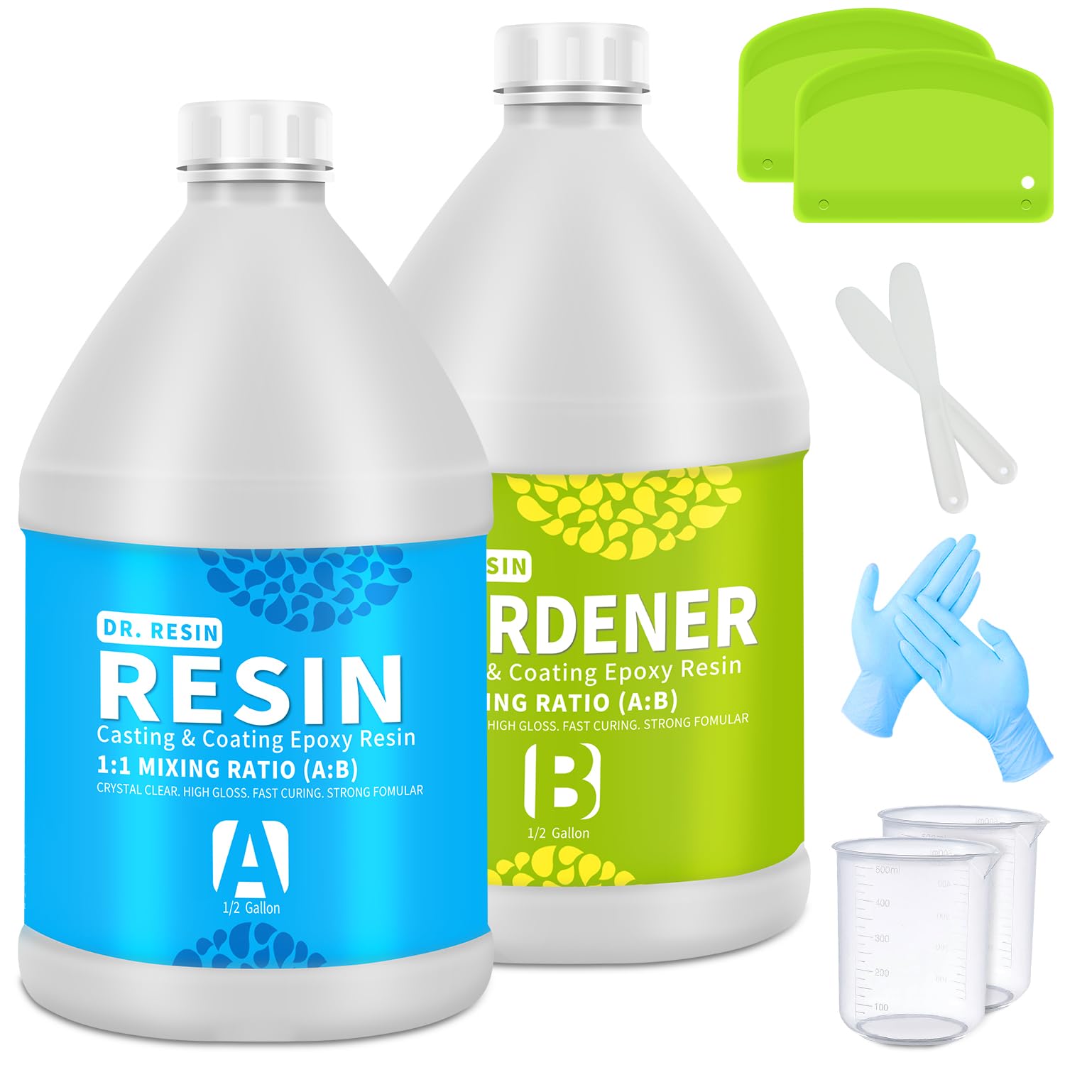 Mua 1 Gallon Clear Epoxy Resin Kit (0.5 Gal Resin + 0.5 Gal Hardener) 2 ...