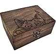 Amazon.com: Engraved Kitty Cat Jewelry Box Beautiful Trinket Keepsake ...