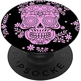 Amazon.com: Sugar Skull Calavera Floral Skull Mexican Art PopSockets ...