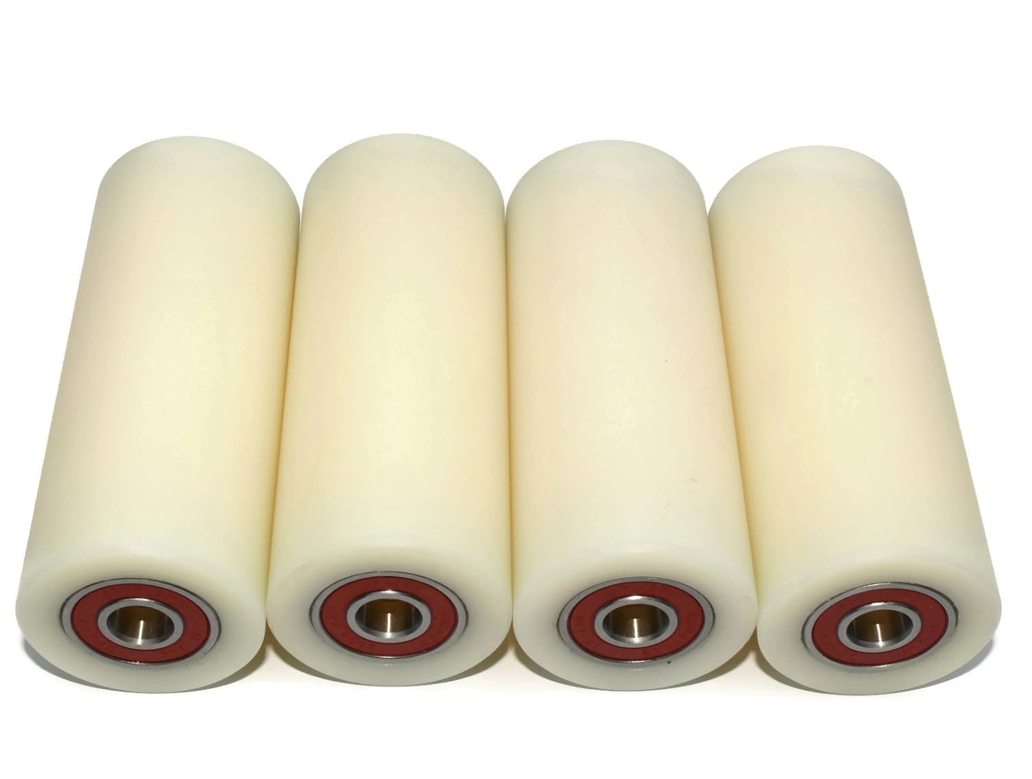 4 Pieces Nylon Polyamide Rollers 40 mm diameter 100 mm wide 10 mm ...