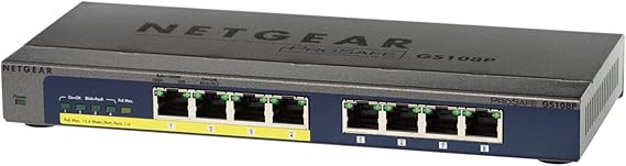 NETGEAR GS108P-100EUS 8 Port 10/100/1000 Gigabit Switch with 4 Port ...