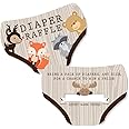 Amazon.com : Big Dot of Happiness Woodland Creatures - Diaper Shaped ...